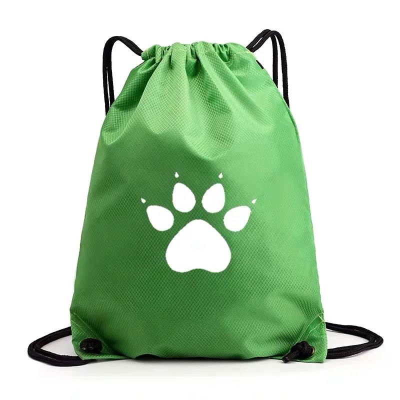 Polyester Nylon Drawstring Bag Custom Logo Printing Drawstring Shopping ...