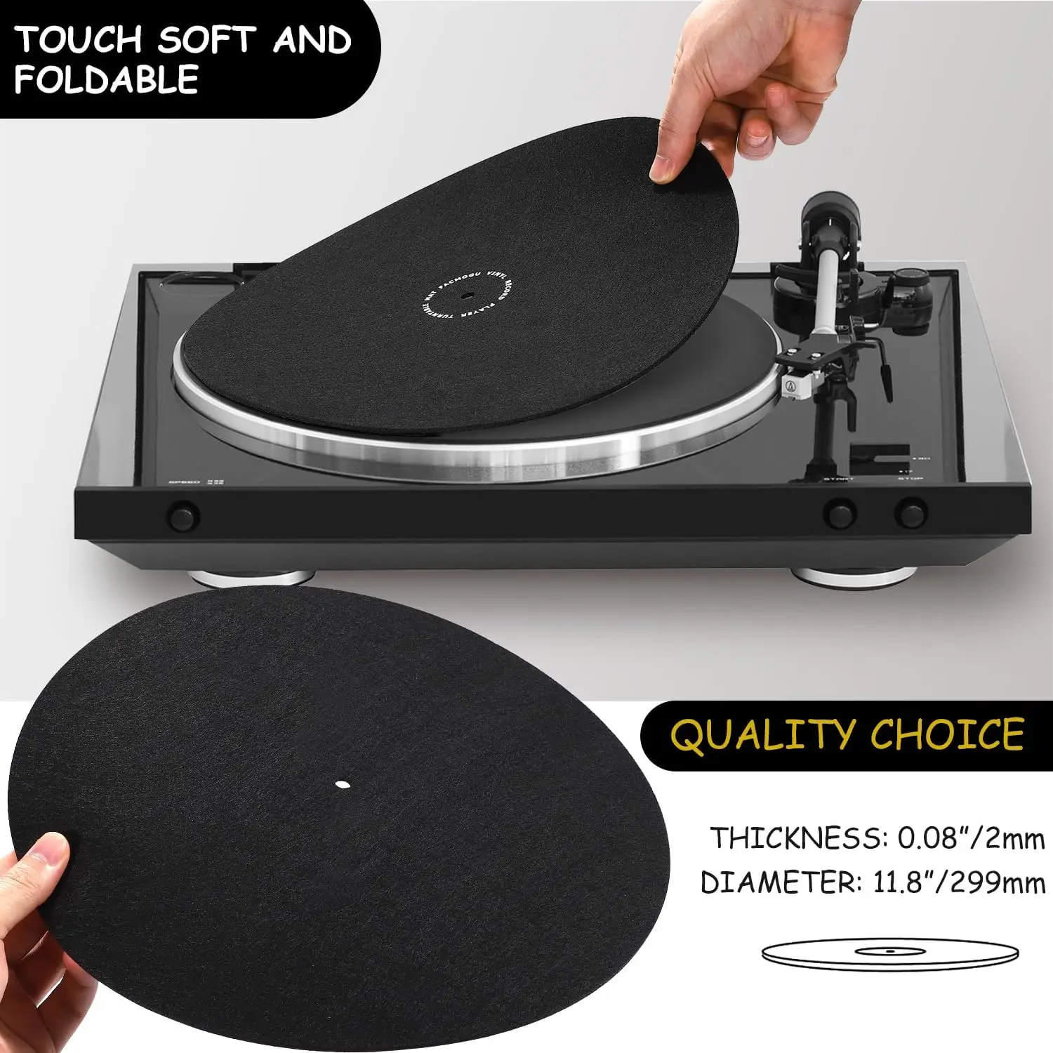 Custom Felt Turntable Mat Record Platter Slipmat Felt Record Player ...