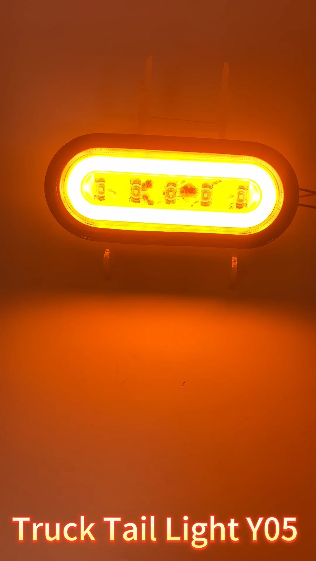 Red Amber & White Oval 6 Inch Strobe Turn Signal Tail Stop Lamp Y05 For ...