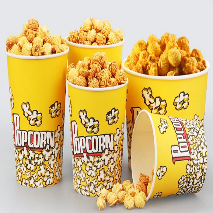 Kraft Paper Popcorn Packing Box - Biodegradable & Customizable