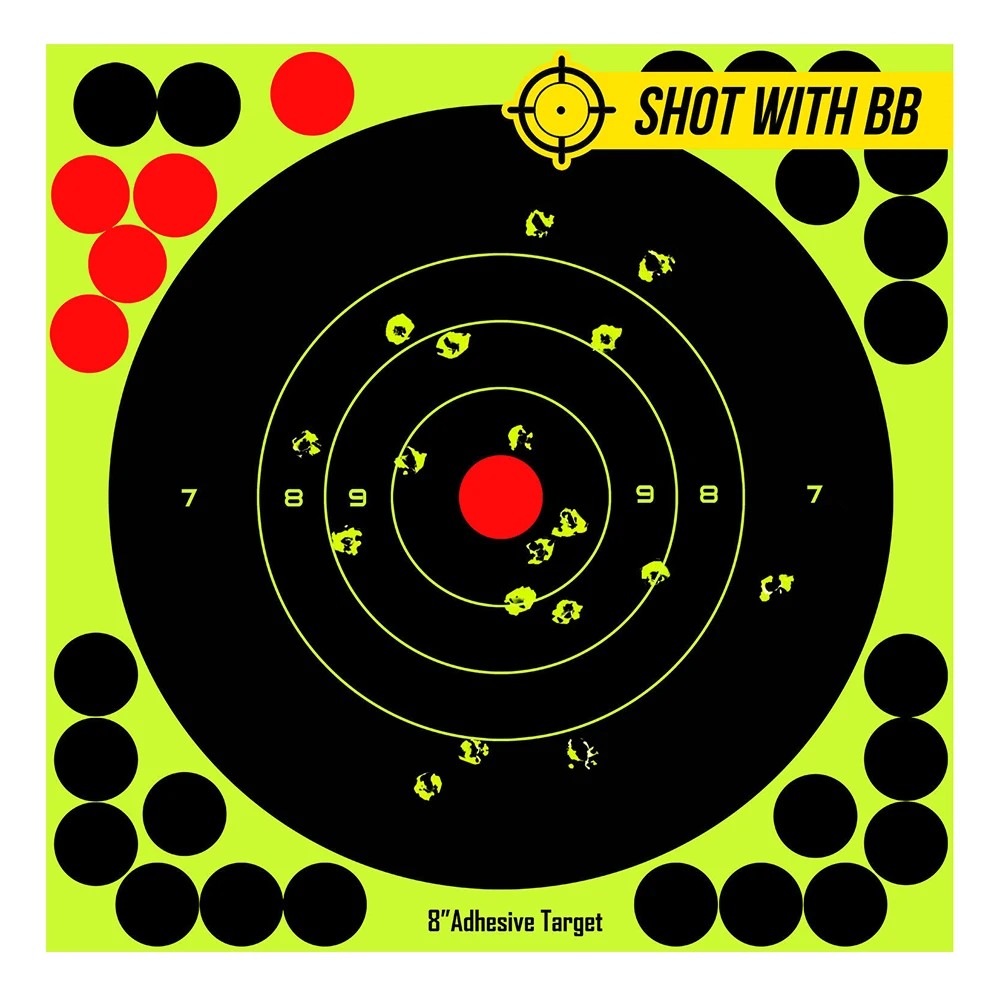 8" Splatter Target Stickers - Adhesive Reactive Shooting Targets