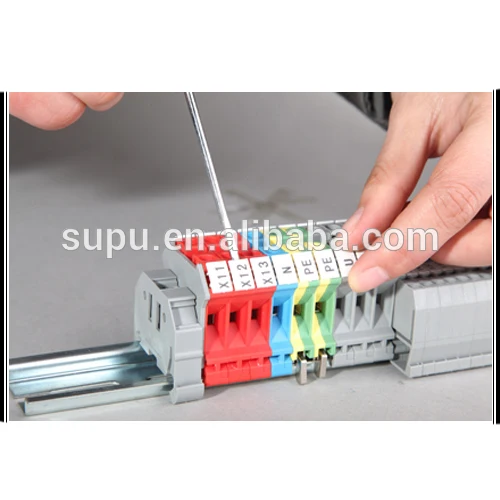 Rail Mounted Terminal Blocks With Screw Clamp Screw Terminal Blocks ...