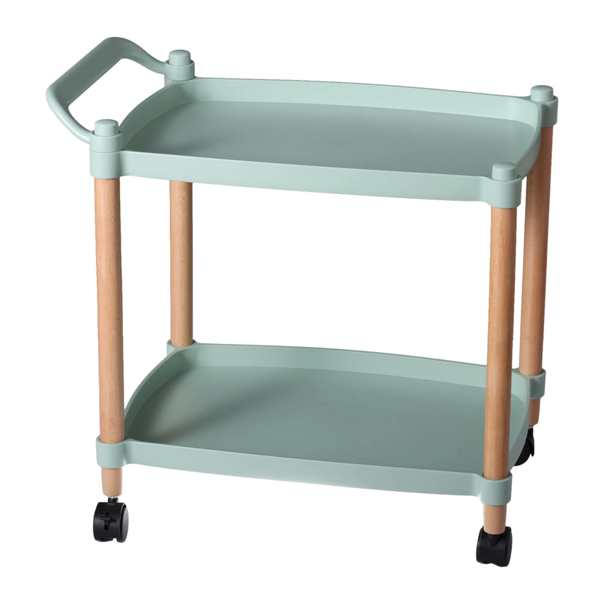 Factory Custom Storage Trolleys Wooden Household Trolleys Rack Tier ...