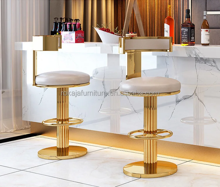 Luxury Bar Lift Chair Modern Style Swivel High Chair Bar Stools ...