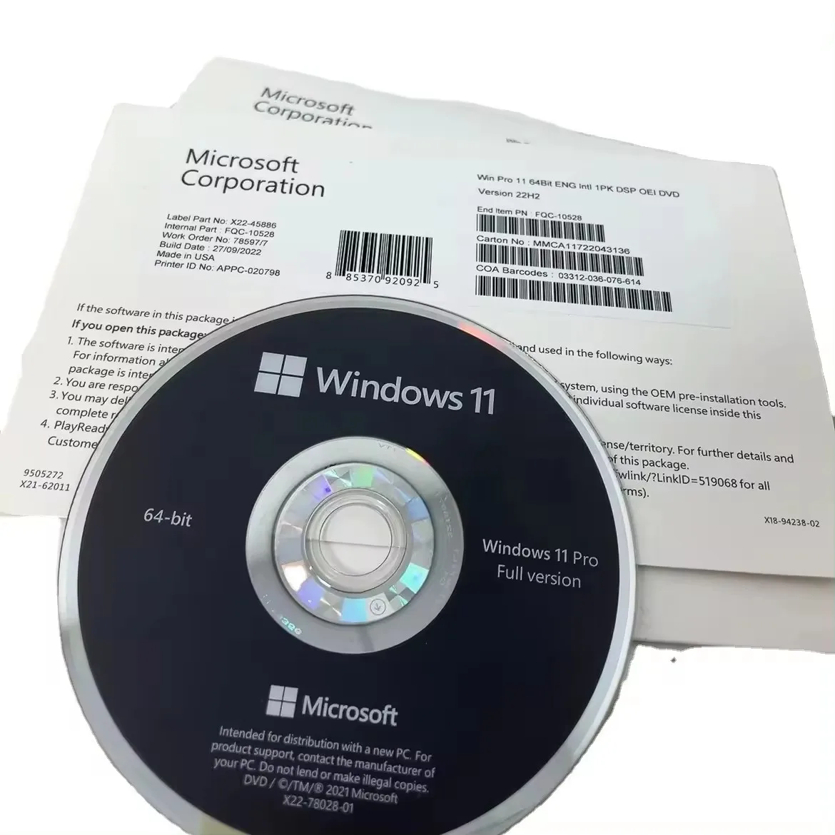 Win 11 Pro Key Dvd Free Shipping Win Store Lifetime Guaranteed (1 Pack ...