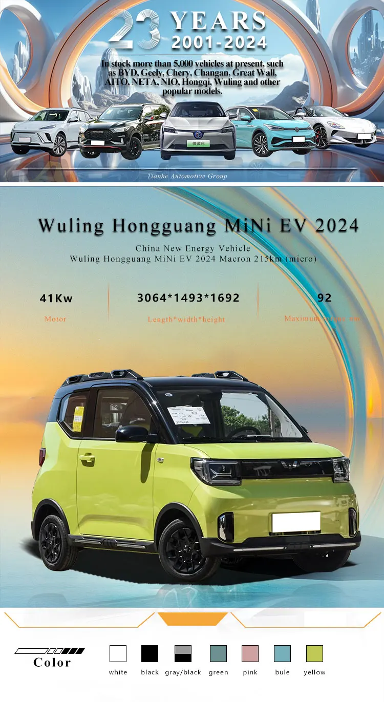 Wuling Hongguang MINI EV 2024 Macaron - 4-Seater Electric Car
