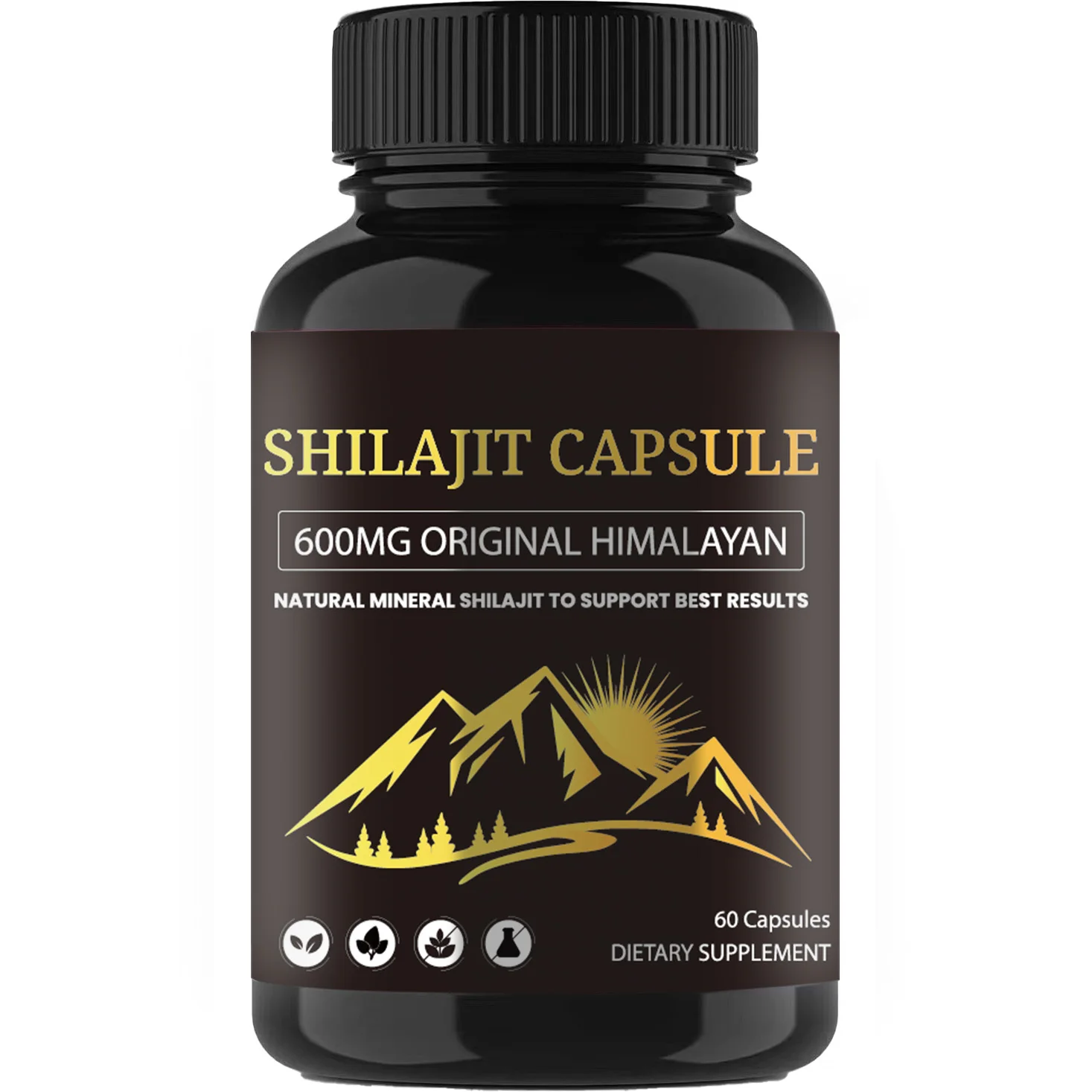 Factory Oem Shilajit Capsule Himalayan Shilajit Resin 85 Minerals Brain Support Enhance Male ...