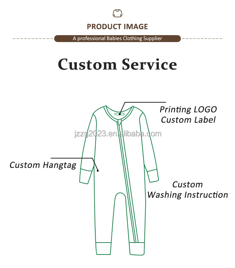 Custom Print Bamboo Fabric Newborn Baby Infant Zipper Clothes Onesie ...
