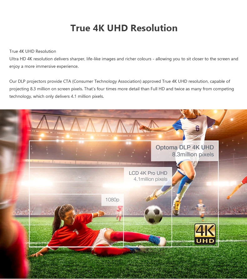 Optoma 4k Ultra Short Throw Projector 3840x2160 Ust 4led 3d 240hz Video ...