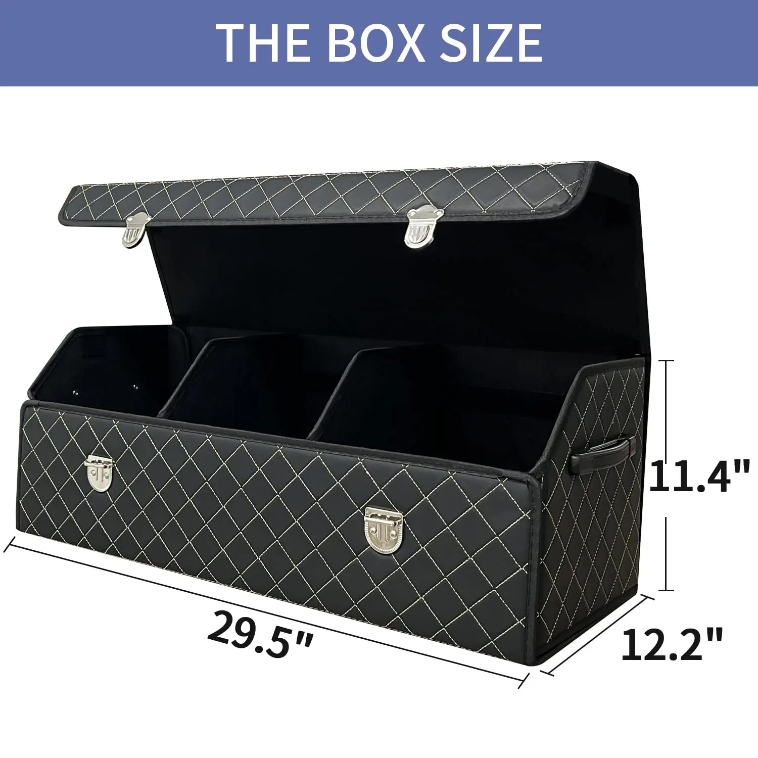Factory Custom Cargo Storage Box Suv Leather Collapsible Auto Grocery ...