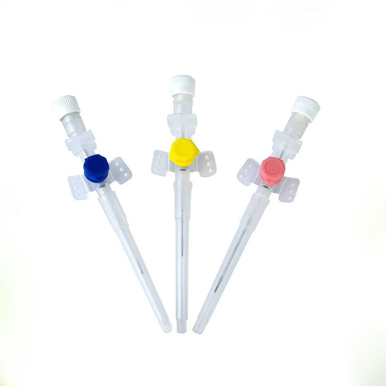 Medical Iv Cannual Butterfly Intravenous Catheter With Port And Needle ...