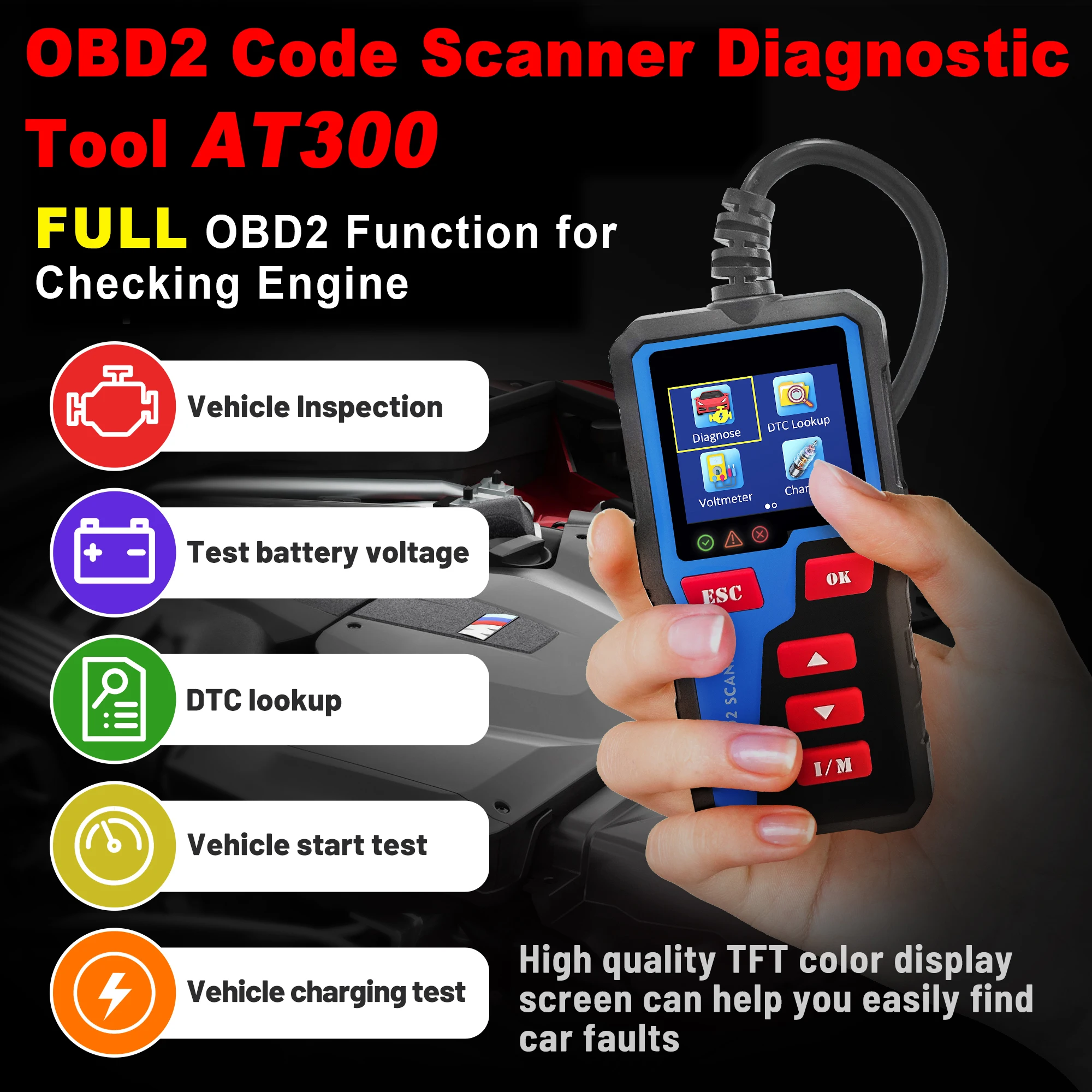 AT300 OBD2 Scanner - Essential Tool for Car Diagnostics