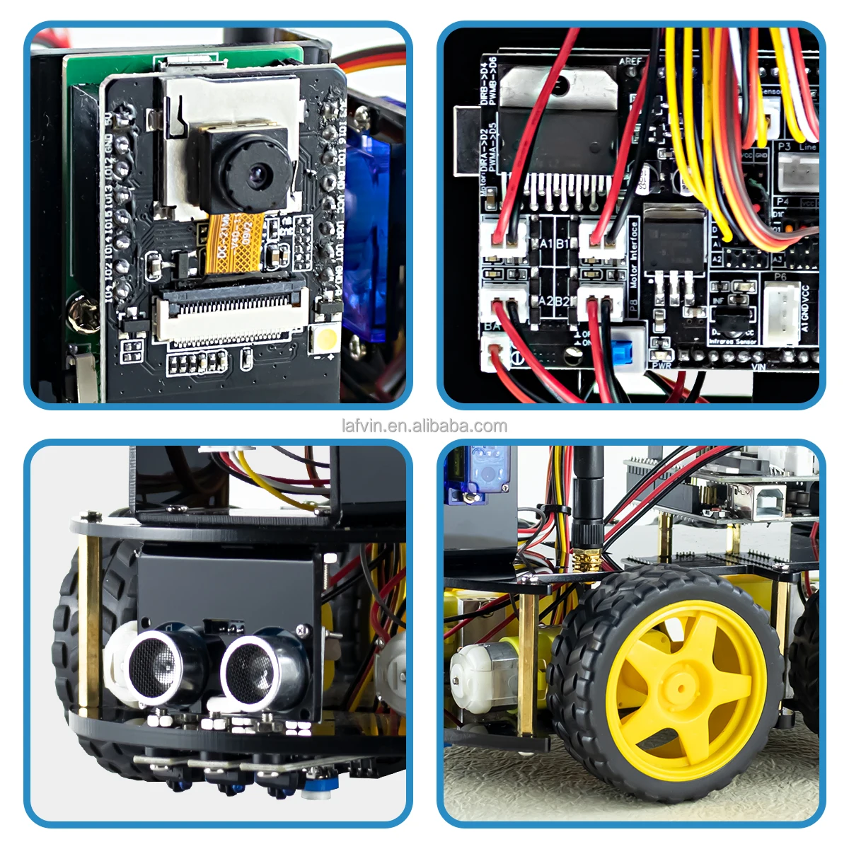 2023 LAFVIN Smart 4wd Chaiss Robot Car Kit - DIY & App Control