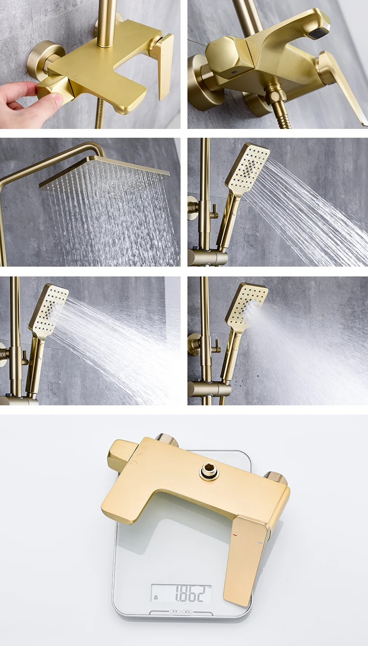 3 Ways Model Hot Cold Shower System Bathroom Shower Set Wall Mount ...