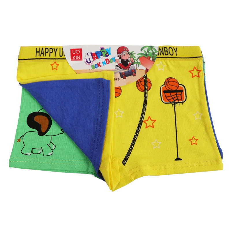 Uokin Cartoon Cotton Print Boy Boxer Briefs Shorts Soft Breathable 4-10 ...