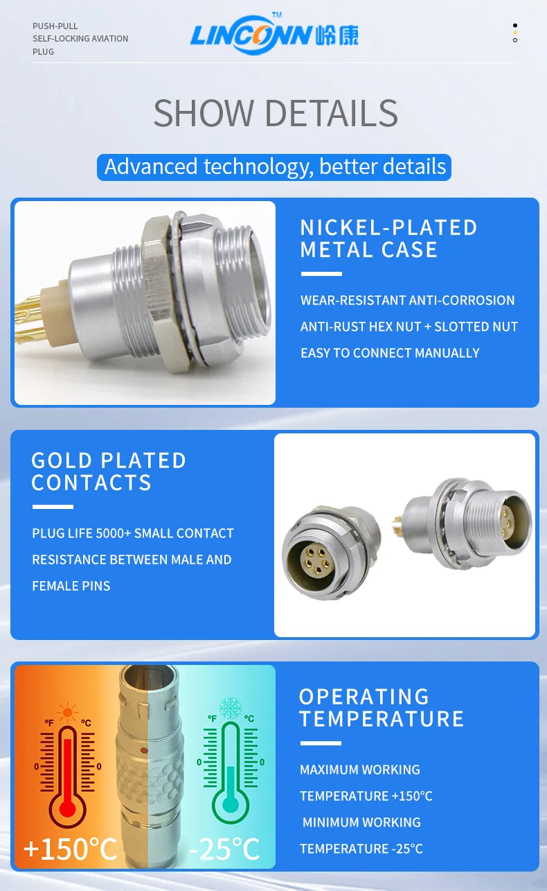 Industrial IP68 M5 M8 M9 M12 M16 M23 Waterproof Connectors