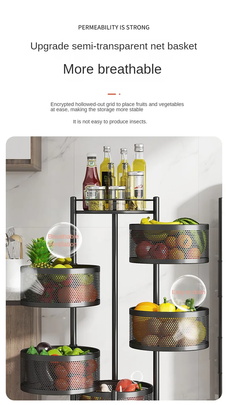 3 4 5 Tier Metal Shelves Racks Organizer Fruit And Vegetable Shelving ...