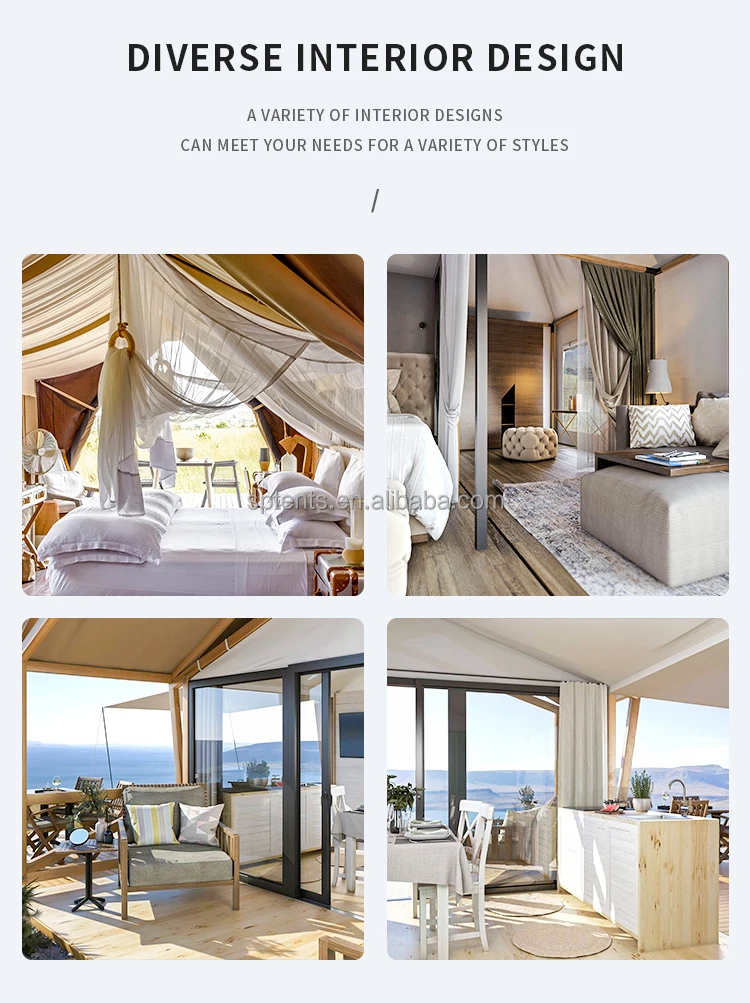 Sepi Custom 2024 Outdoor Waterproof Wooden Pole Family Canvas Tent ...