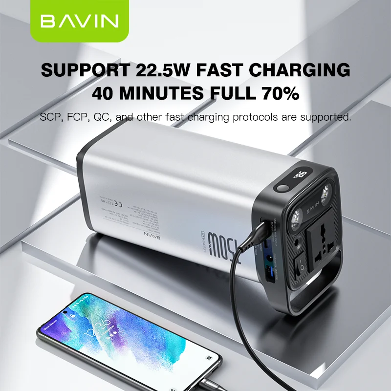 BAVIN PC021S - 150W Portable Power Bank for Travel & Fast Charging