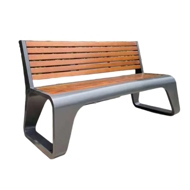 Outdoor Galvanized Steel Frame Bench Park Metal Waiting Bench - Buy ...