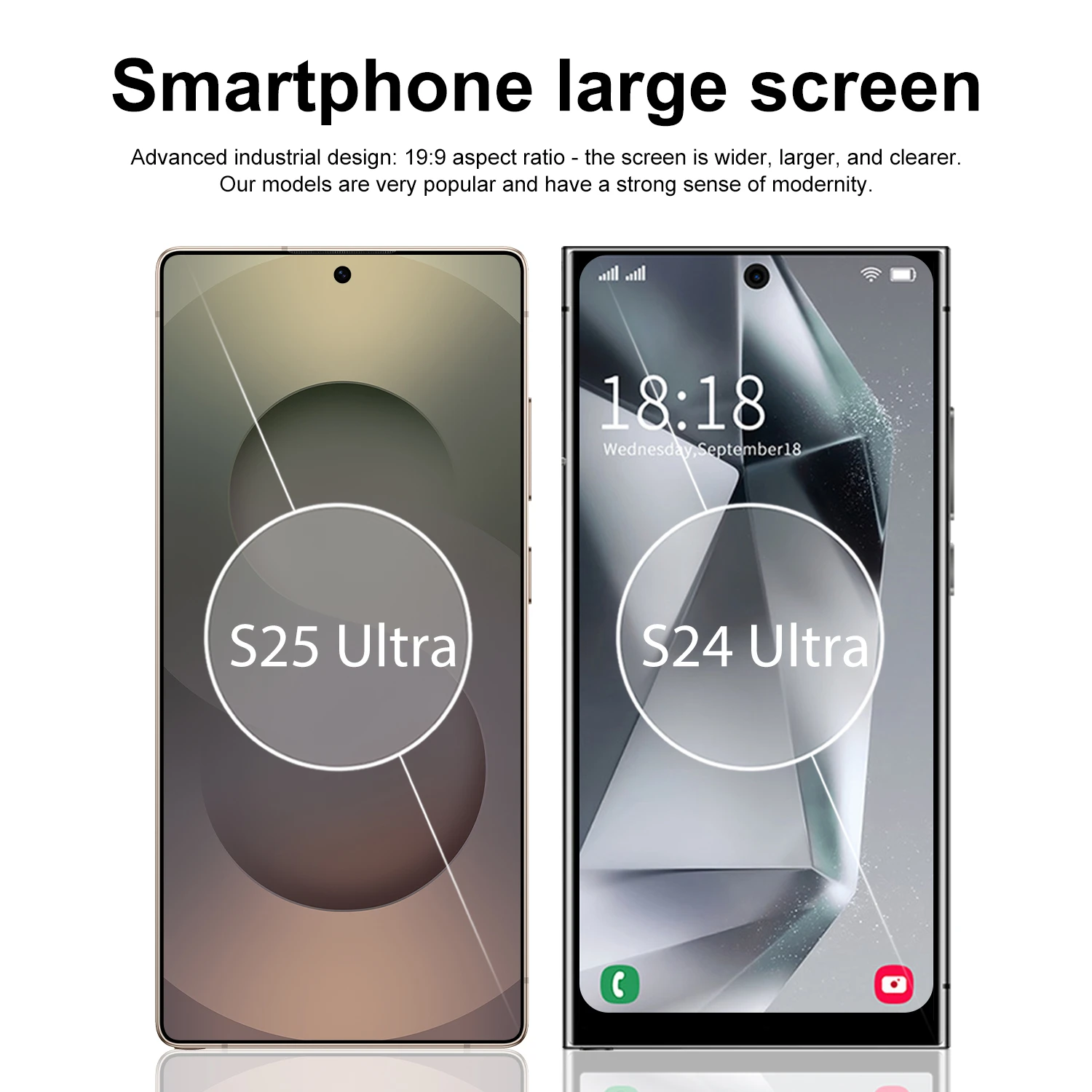 2025 New Logo S25 Ultra Phone 7 Inch 12GB+512GB 4G 5G Smartphones with ...