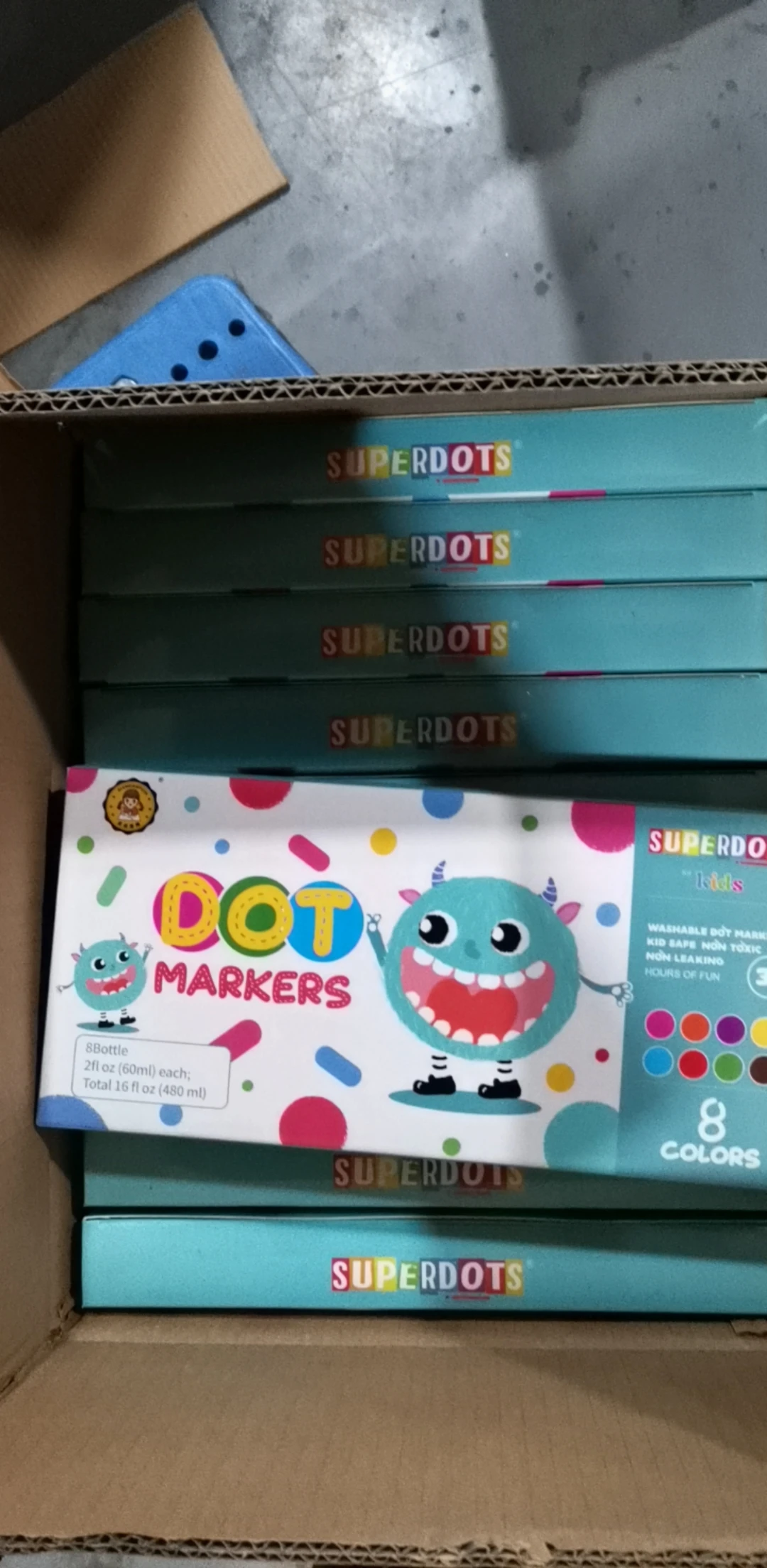 Hot Sale 3 Colors Super Dots Washable No Mess Safe Kids Marker Pens Dot ...