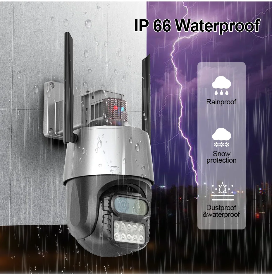 8mp Dual Lens Pan-tilt Wifi Night Vision Two-way Voice Outdoor Cctv ...