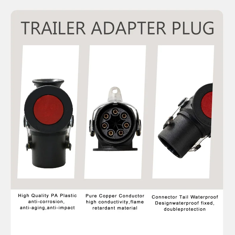 7Pin Trailer Connector 24V PVC European Socket/plug S/N Style Male ...