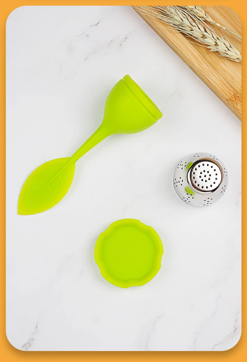 F69 Stainless Steel Leaf Tea Separator Teaware With Tray Silicone Opp ...