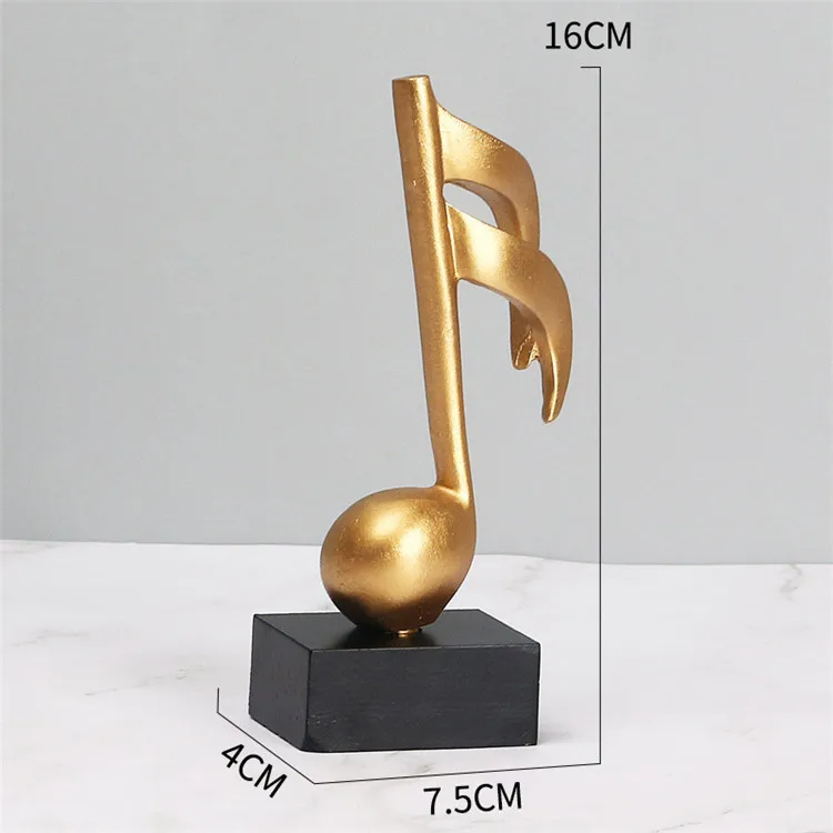 Modern Geometric Resin Music Note Statue Art Decoration Note Trophy ...