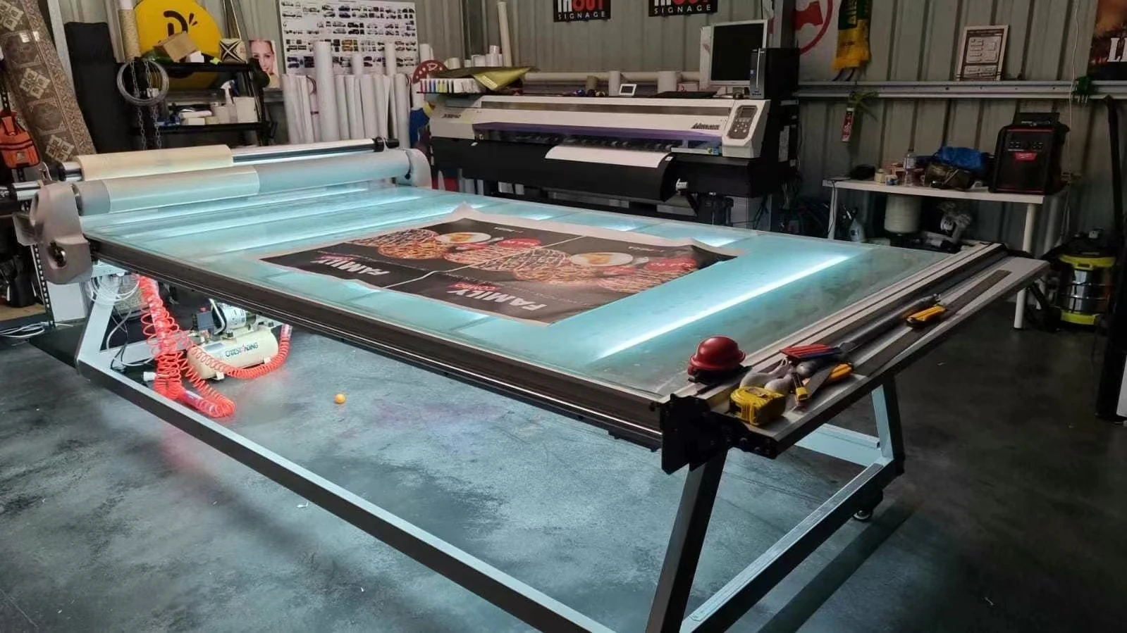 Fayon Fy1350 Industrial Flatbed Laminating Machine Advertising Work ...