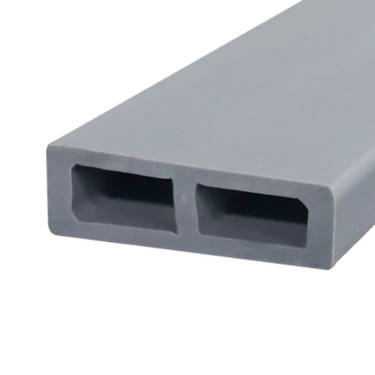 Hot Sell Gray Color Pvc Hard Plastic Square Profile Plastic Extrusion ...
