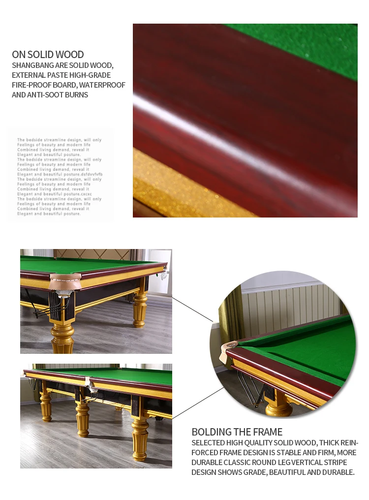 Modern Style Indoor Pool Table Clubs Use Professional Snooker Table ...