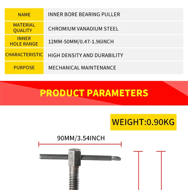 Inner Hole Bearing Puller Universal Take-out Puller Dismounting Tool ...