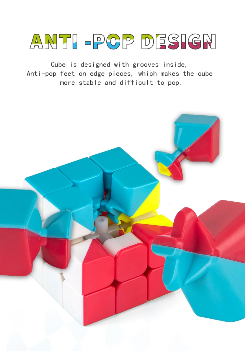 5.6cm 3x3 Magic Cube - Smooth Speedcube Stickerless Puzzle