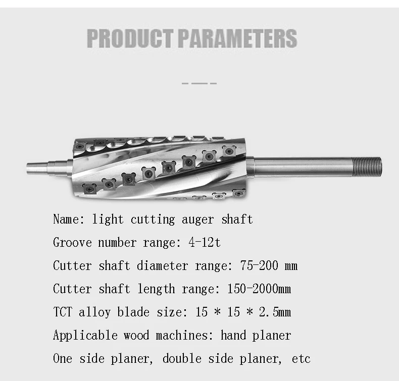 Livter Indexable Replacement Spiral Cutterhead Helical Cutter Head For ...