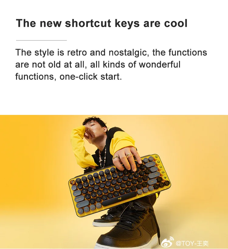 Logitech Bubble Wireless Mechanical Keyboard Colorful Macaron Office ...