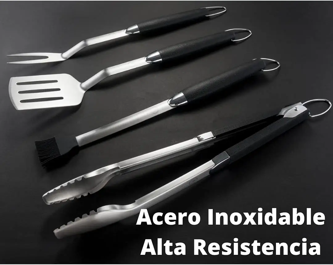 Heavy Duty BBQ Tool Set - 3pcs Stainless Steel Accessories