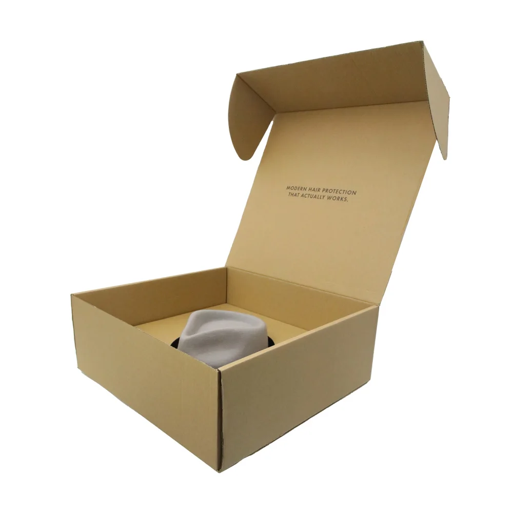 Alibaba.com: Custom logo, brown corrugated hat boxes in bulk : Source ...