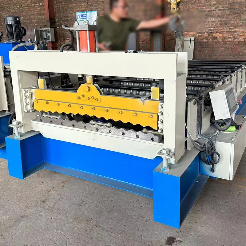 Metal Steel Trapezoidal Roof Sheet Roll Forming Machine - Buy Metal ...