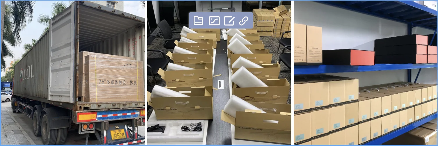 Holographic 3d Led Fan Display 42cm Wifi Advertising Holographic 3d Led ...