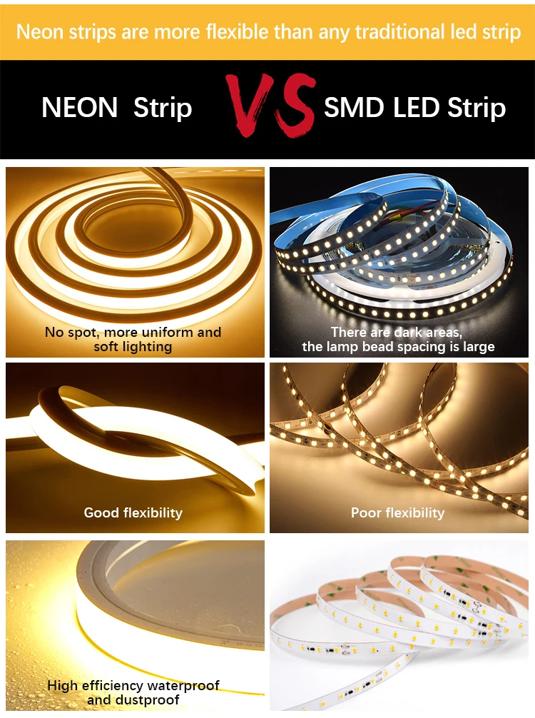 Custom Flexible Ip68 Outdoor Waterproof Strip Pvc 2835 120p 4000k 220v ...