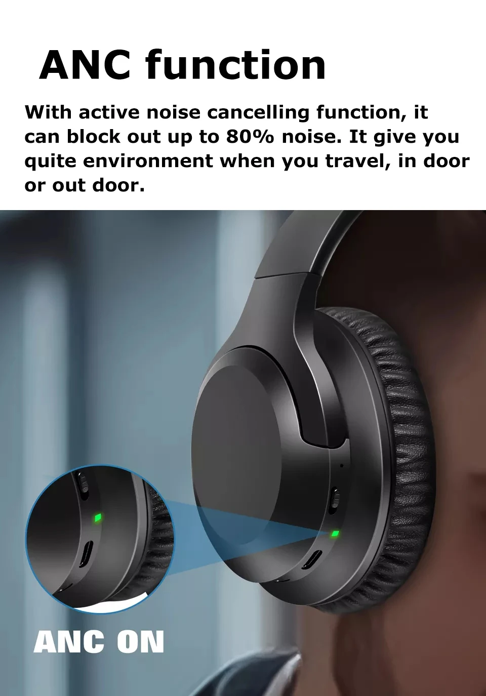 Brand Ulisten European Standard Ce Rohs Bass Audio Bt Over-ear Active ...