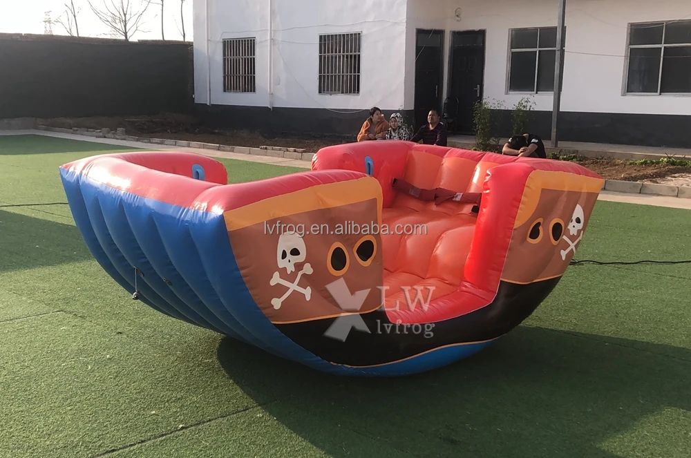 Korea Popular Airtight Inflatable Pirate Ship Viking Seesaw Boat for Kids