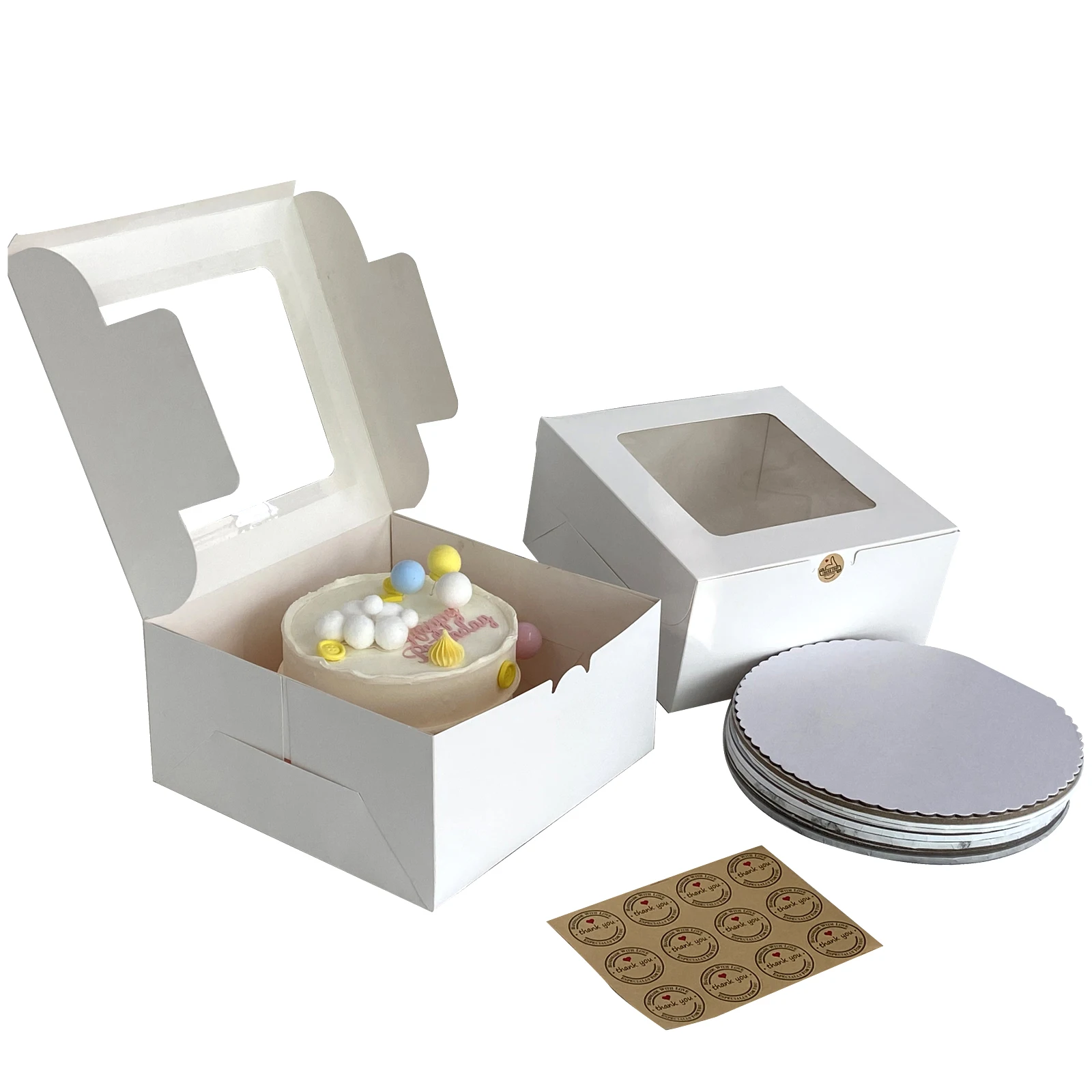 Custom Design Packaging Ice Cream Cake Box Cartoon 12x12x5 Food Grade ...