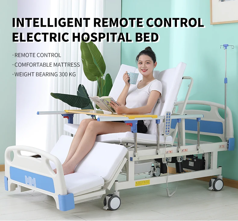 3 Function Electric Hospital Bed With Super Low Height Electric Patient ...