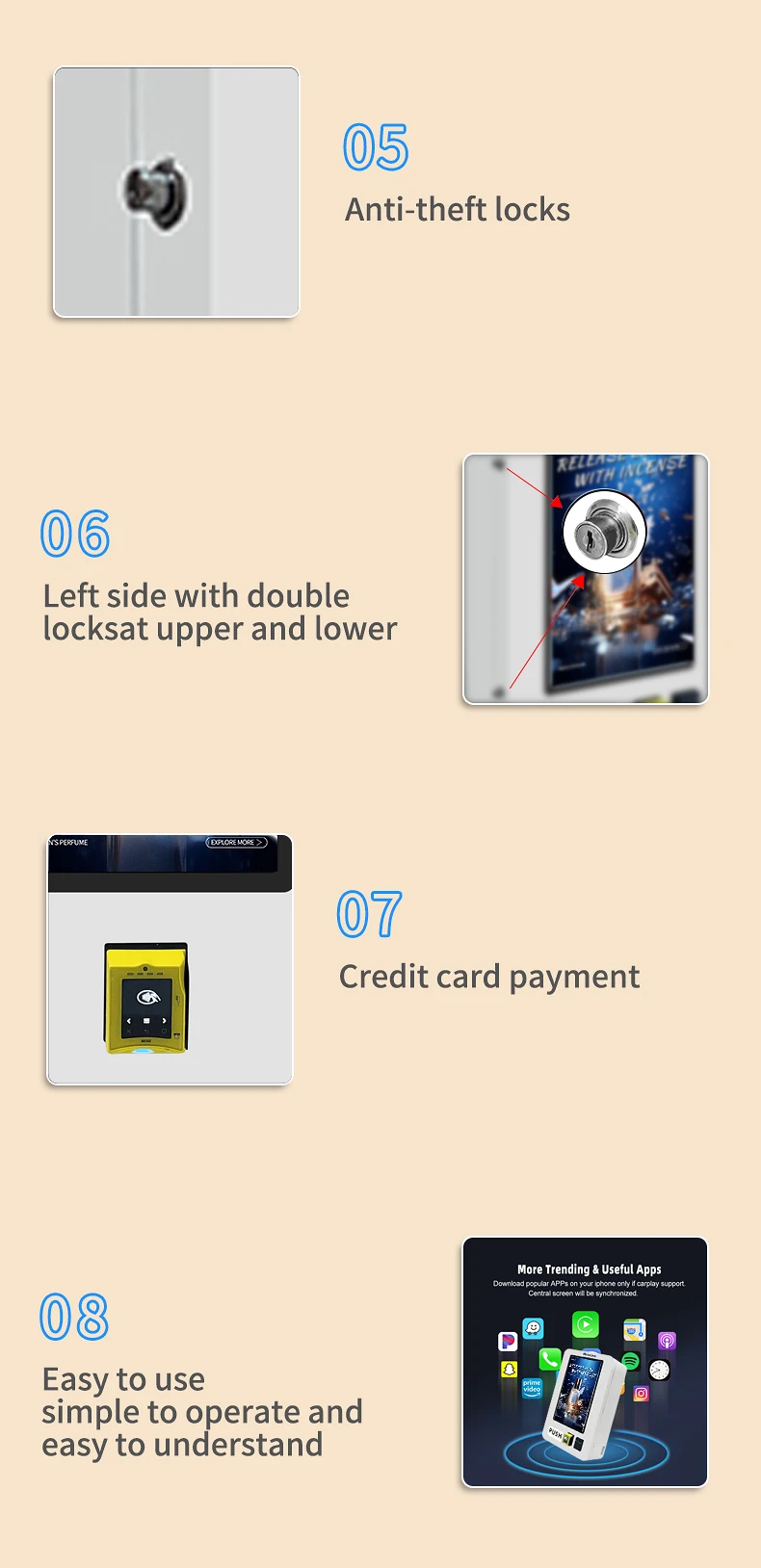 Self Service Wall Mounted Snack Vending Machine - Full Automatic Condom ...