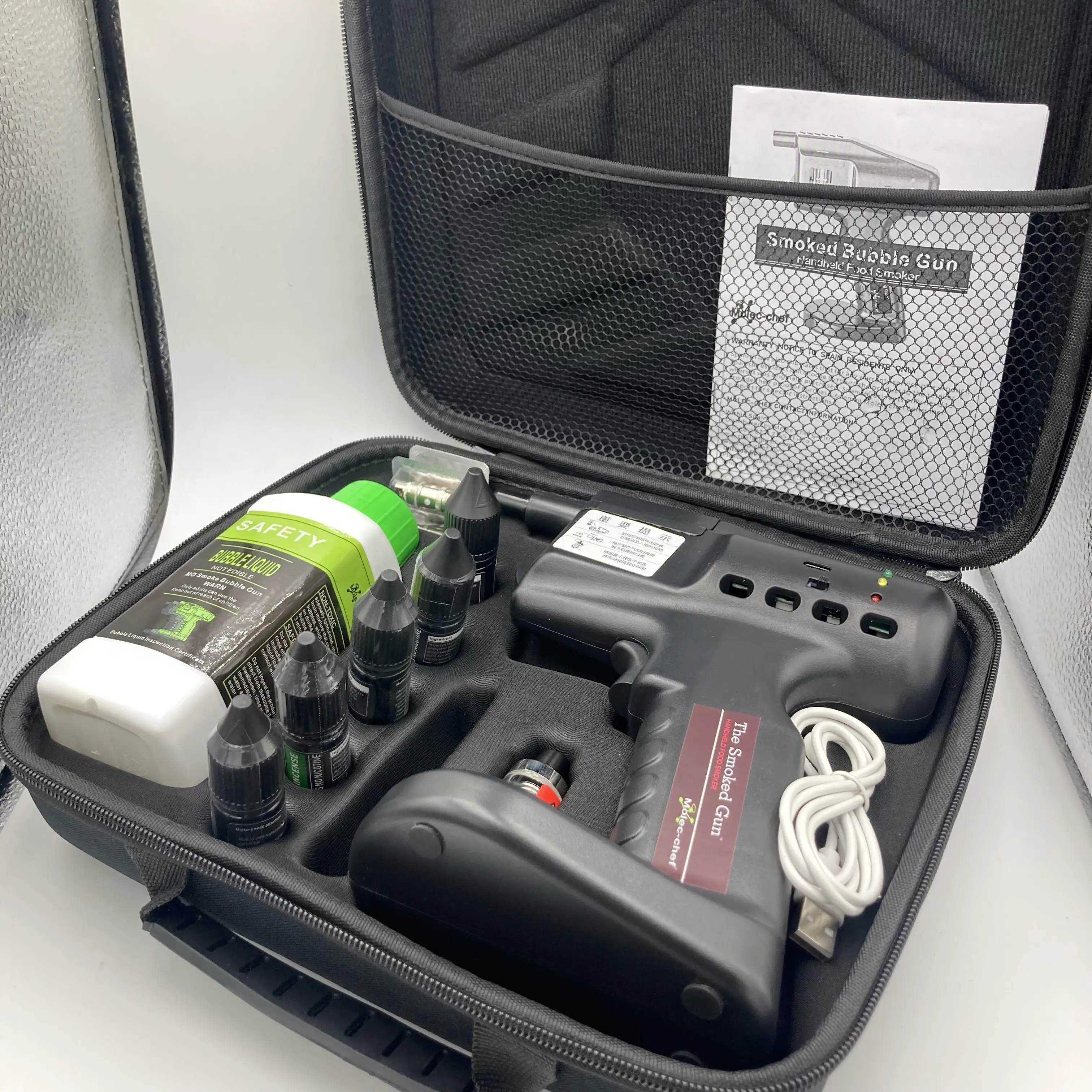 2023 Flavour Blaster Smoke Bubble Gun Kit Machine Smoke Maker Smoking ...