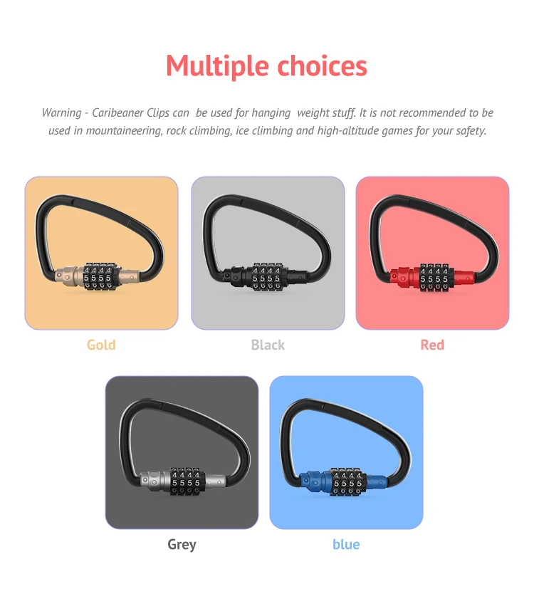 Secure Your Bike with a Durable Carabiner Combination Lock