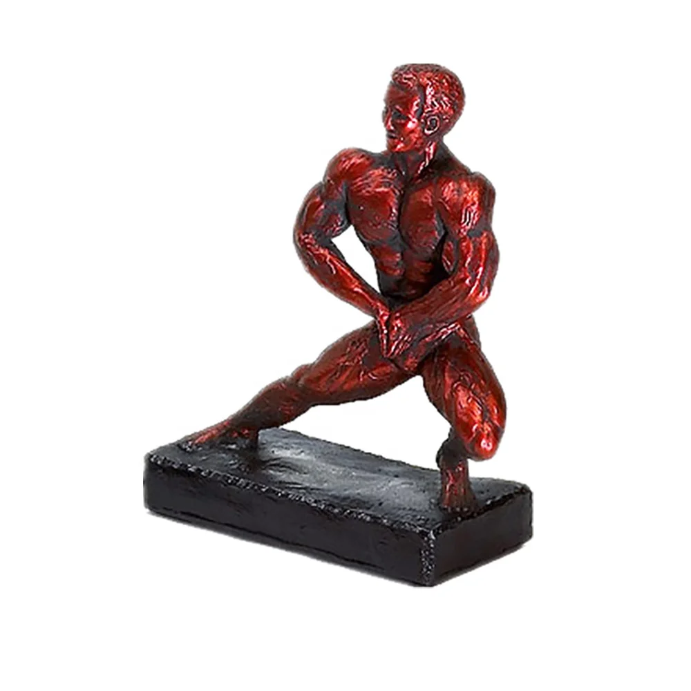 Man Lifting Trophy - Bodybuilding Bronze Statue for Sale